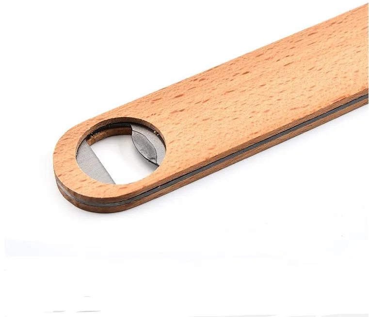 Custom Wood Bar Triple H Blade Beer Bottle Opener Vintage Wooden Handle ...