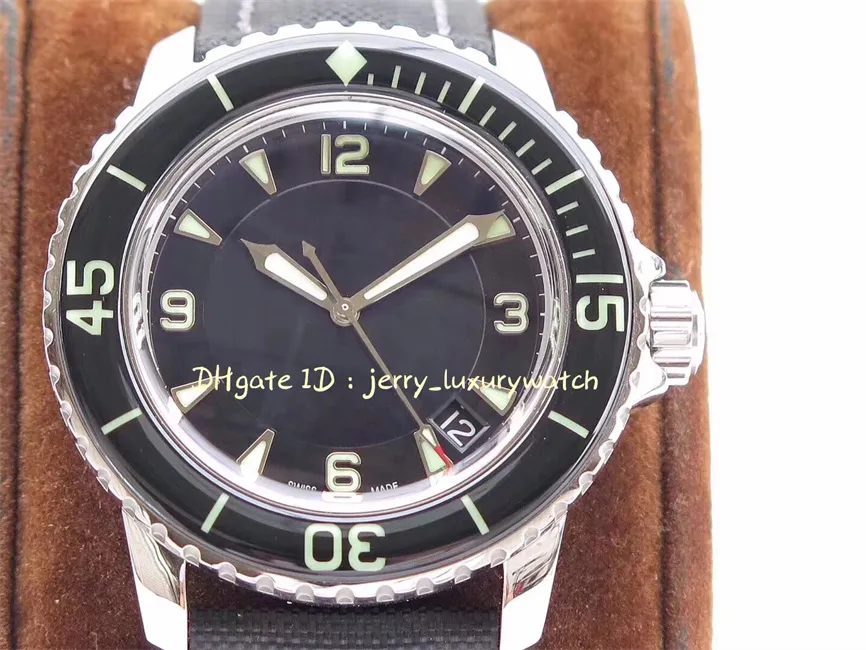 Men's 45mm FIFTY FATHOMS ZF 5015 Luxury Watch, Cal.1315 Movement, Black ...