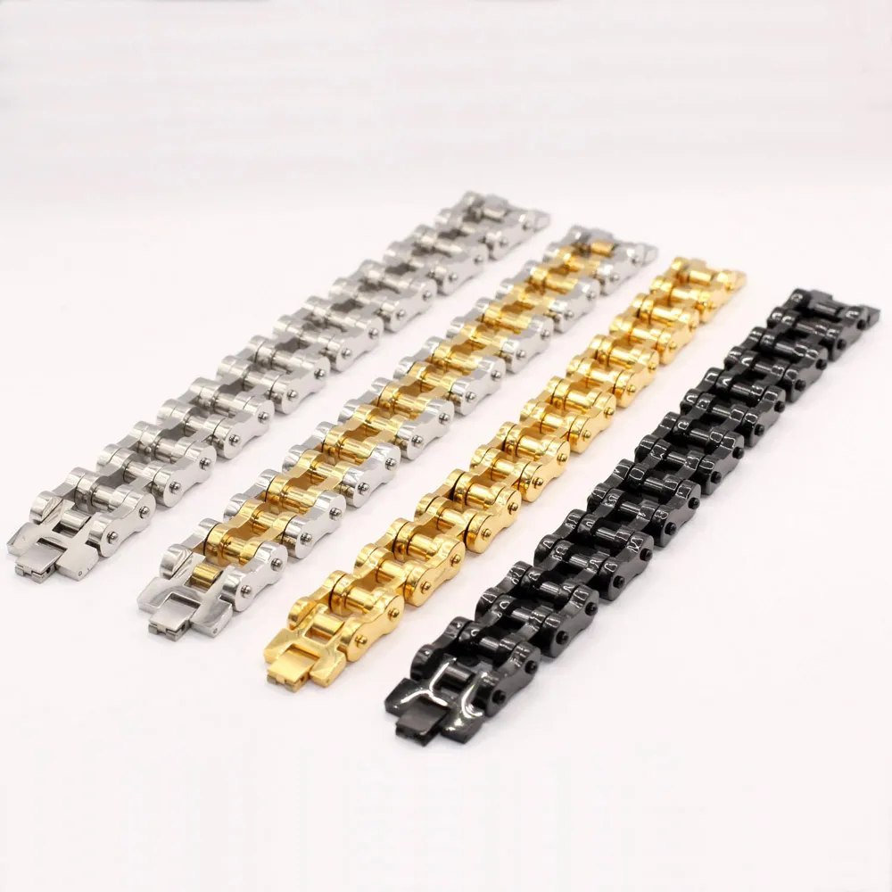 High Quality Heavy Punk Motorcycle Chain Hematite Bracelet For Men ...