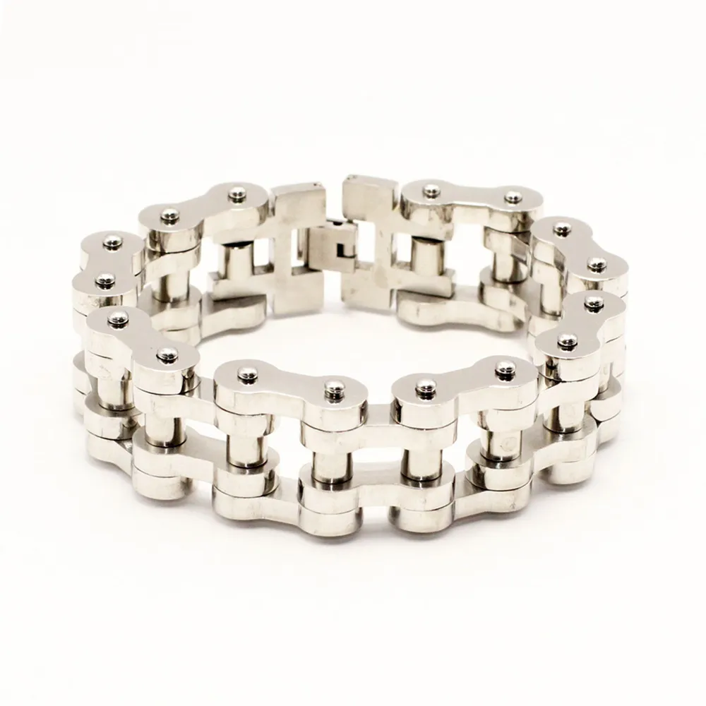 High Quality Heavy Punk Motorcycle Chain Hematite Bracelet For Men ...