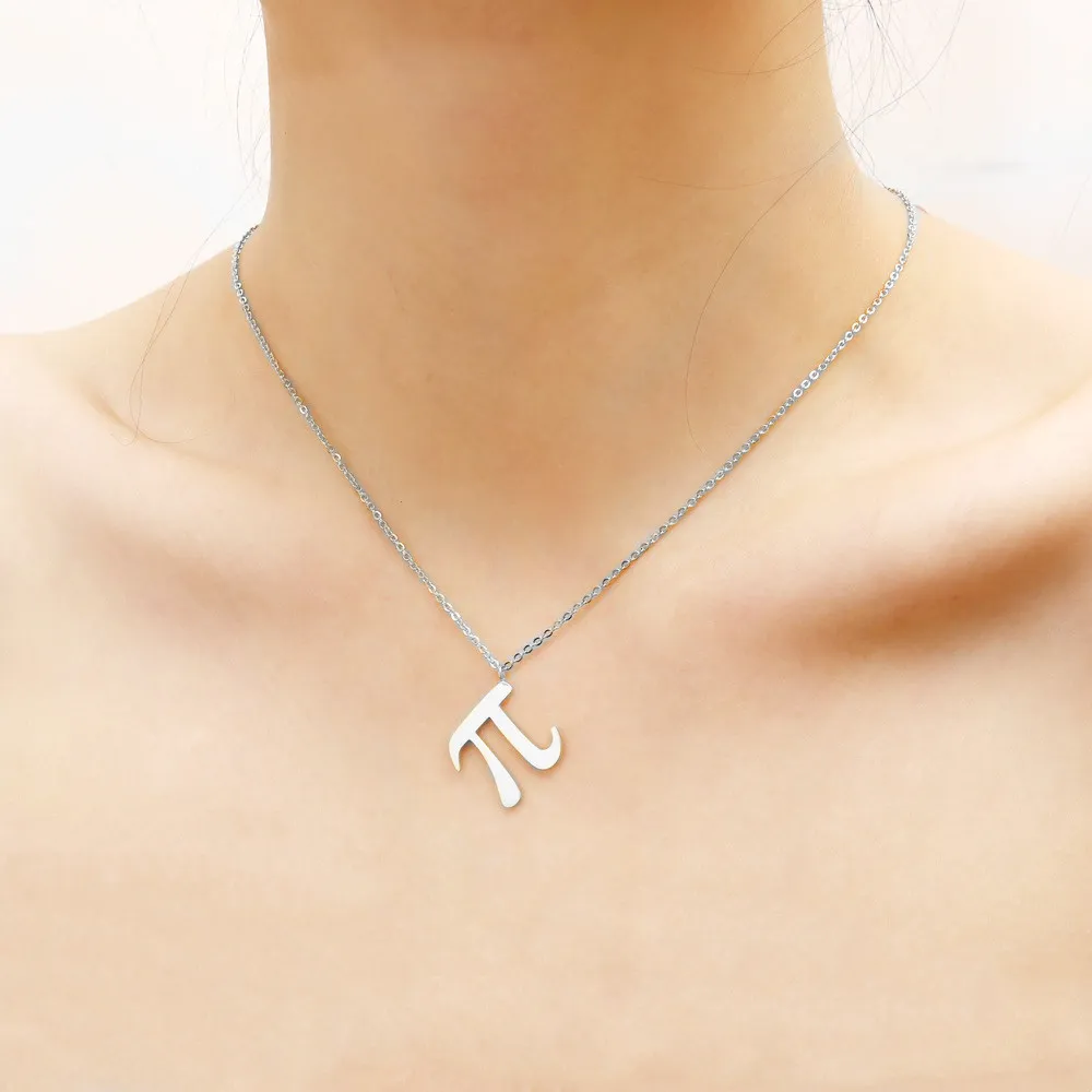 Math Pi 3.14 Number Sign Symbol Necklace Stainless Steel Pai Greek ...