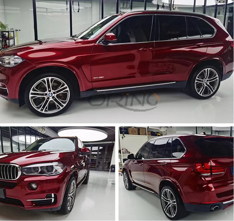 Premium Glossy Liquid Metallic Red Vinyl Wrap Roll Vampire Blood ...