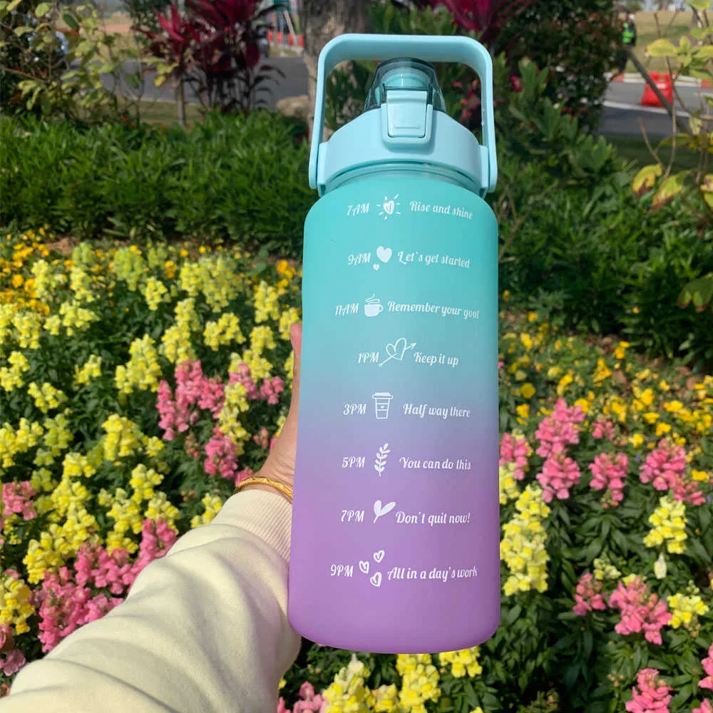 Portable Water Bottle With Drink Times Motivational Workout Cup ...