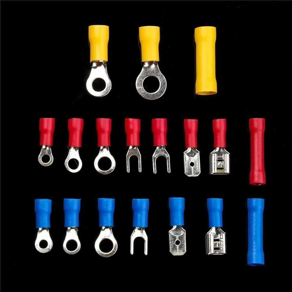 Assorted Wire Connector Kit - 1300/480/Insulated Spade Terminals, Ring ...