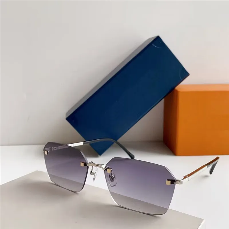 New Fashion Design Square Sunglasses Z1706U Rimless Metal Frame Modern ...