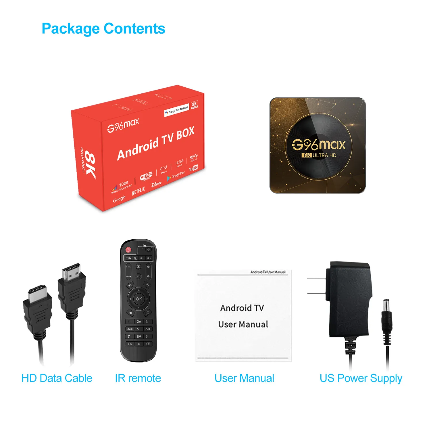 Android 13 G96 MAX A13 Cortex A53 Smart TV Box 4G 64GB 32G 8K Dual Wifi ...