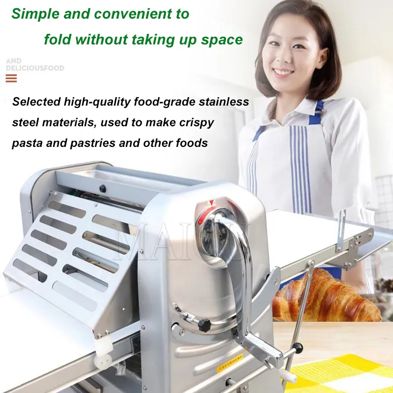 Commercial Croissant Dough Sheeter Machine Vertical Automatic Electric Pastry Roller For Small ...