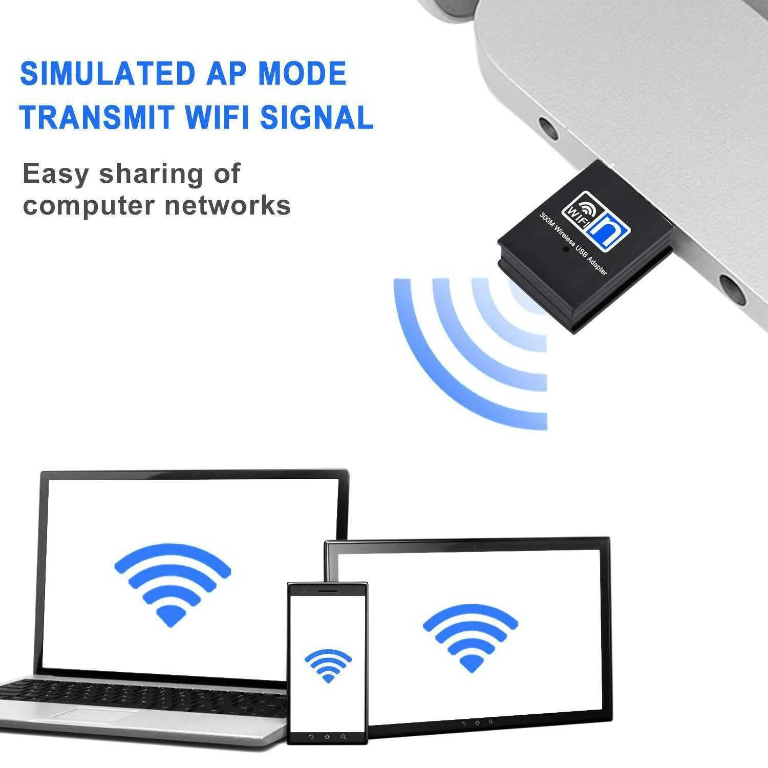 300m USB WiFi Adapter RTL8192 Wireless Network Card Receiver For ...