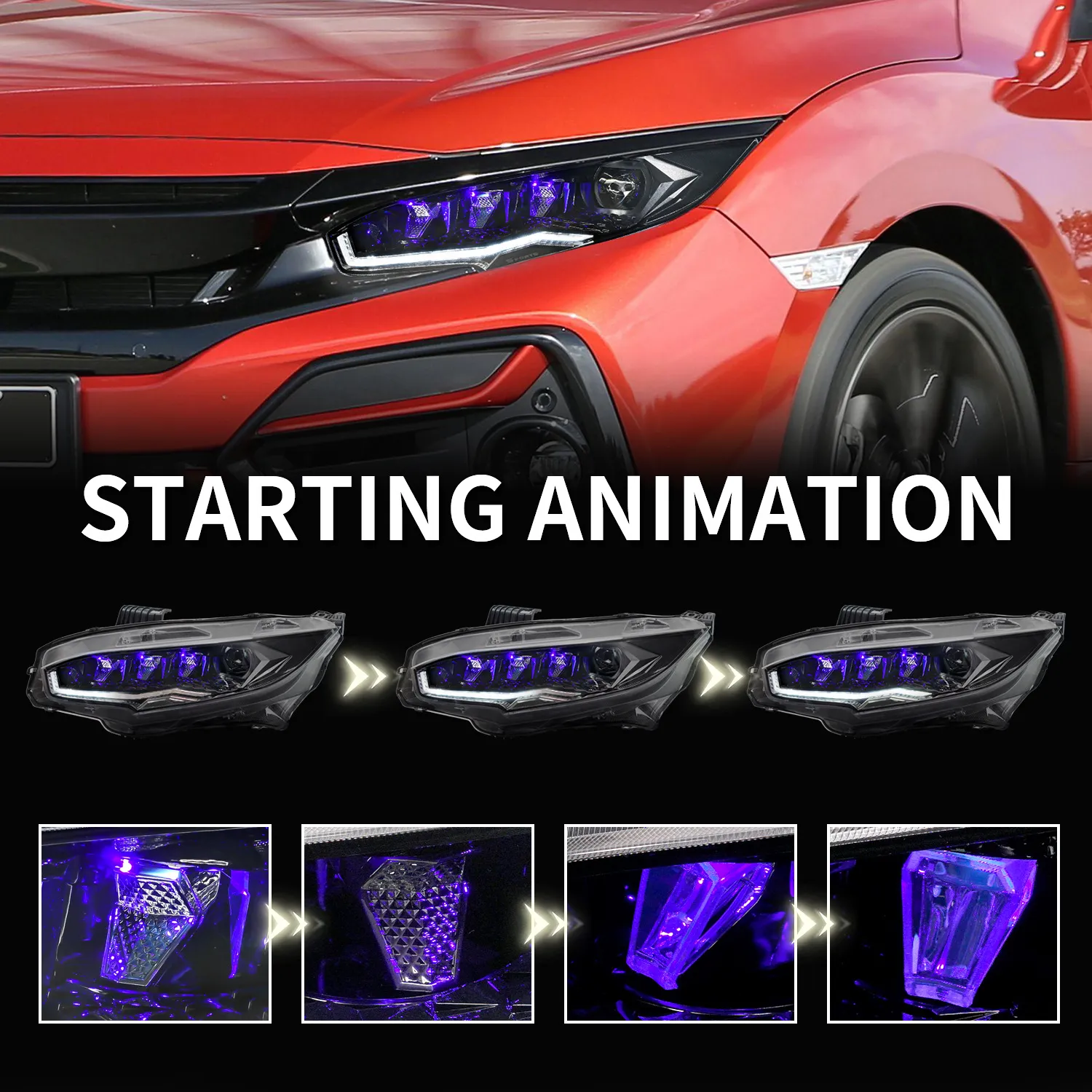 2019 honda civic led headlights store