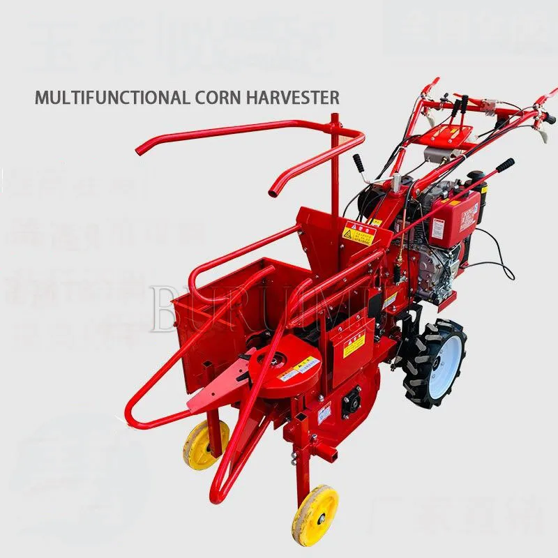 Multifunctional Walk Behind Corn Harvester Single Row Hand Push Small ...