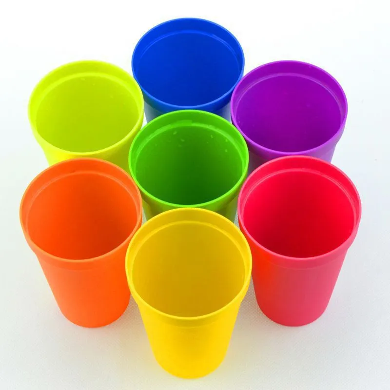 plastic cups coloured