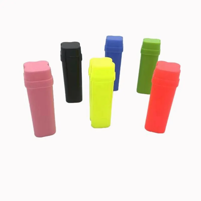 Colorful Plastic Double Joint Holder Cigarette Lighter Stash Case ...