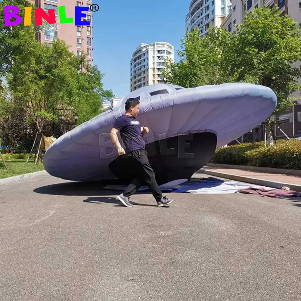 LED Lighted Giant Inflatable UFO Balloon Advertising Flying Saucer For ...