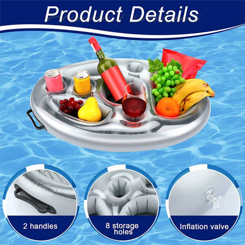 Inflatable Drink Floats Tray Floating Cup Holder For Pool Beach, Beer ...