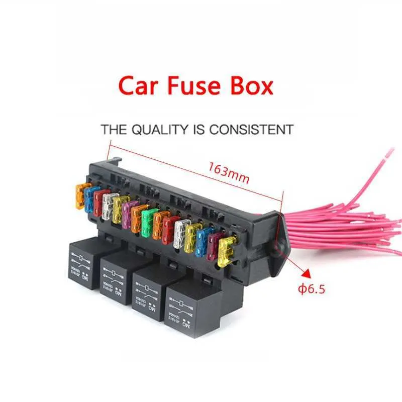 Auto Fuses 15 Way Blade Fuse Box With Relay & Wiring Harness Multi ...