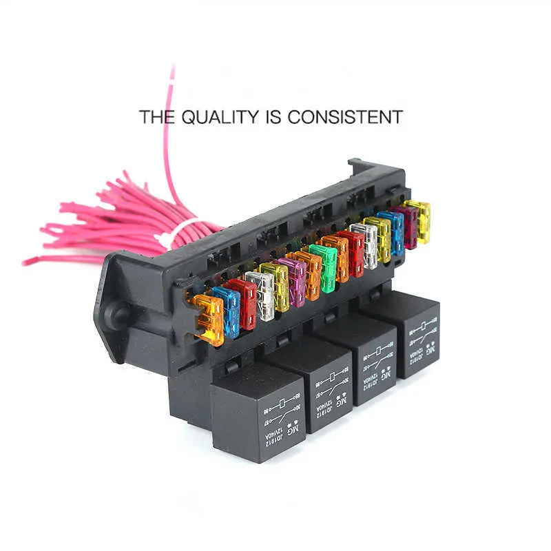 Auto Fuses 15 Way Blade Fuse Box With Relay & Wiring Harness Multi ...