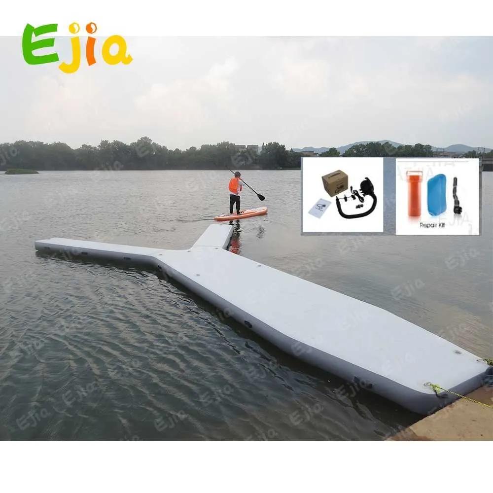 Heavy Duty Drop Stitch Inflatable Lake Water Floating Pontoon Yacht ...