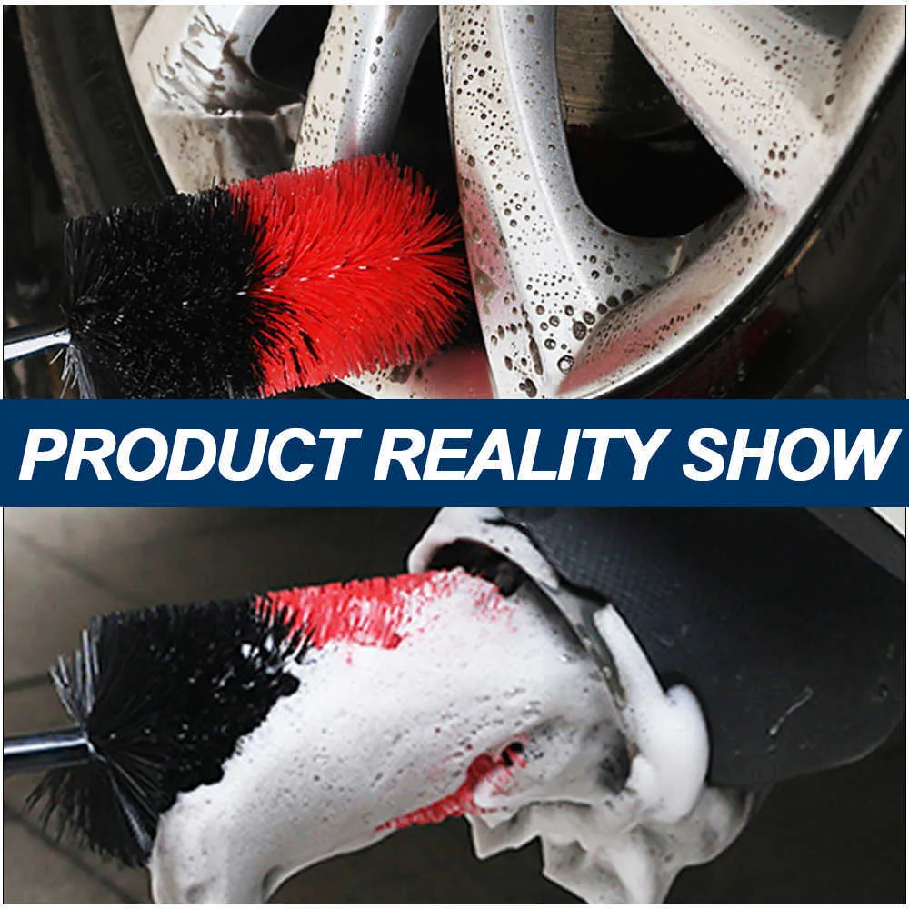 Multipurpose 45cm Soft Bristle Car Wheel Rim Cleaning Brush For Engine ...