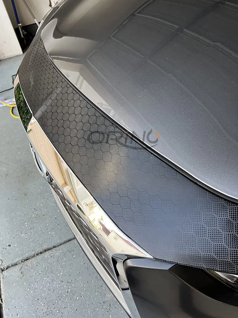 Premium PET Hexagon Hex Black Carbon Vinyl Wrap Roll With Air Release ...