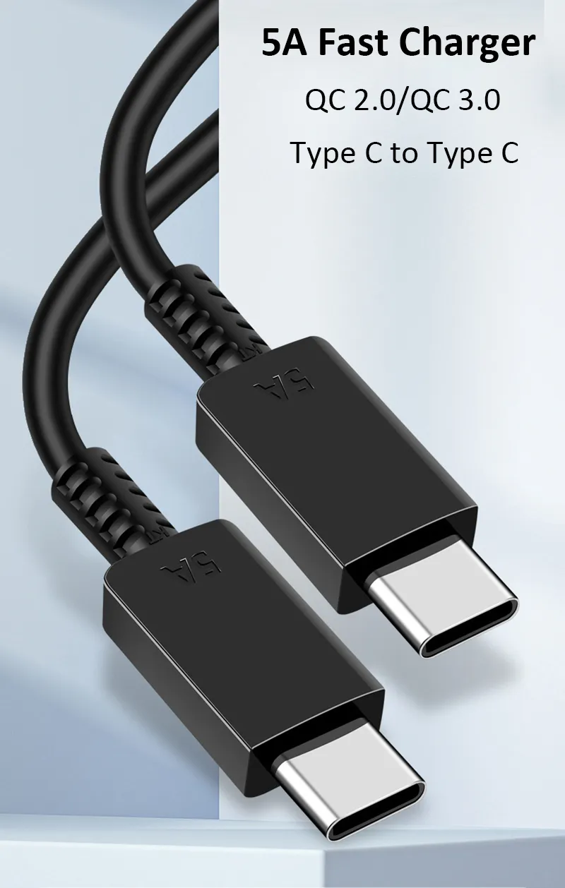 DHgate.com:5A High Speed Type C to Type-C PD Charging Cable, 1M 3ft ...