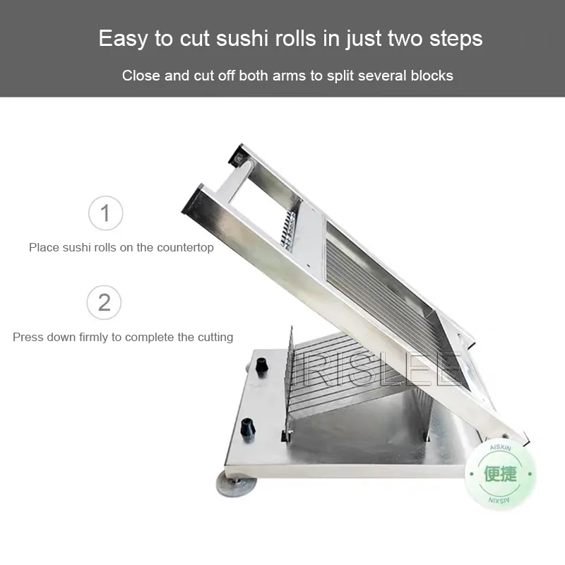 Commercial Stainless Steel Manual Cutter Round Square Sushi Roll Cutter ...