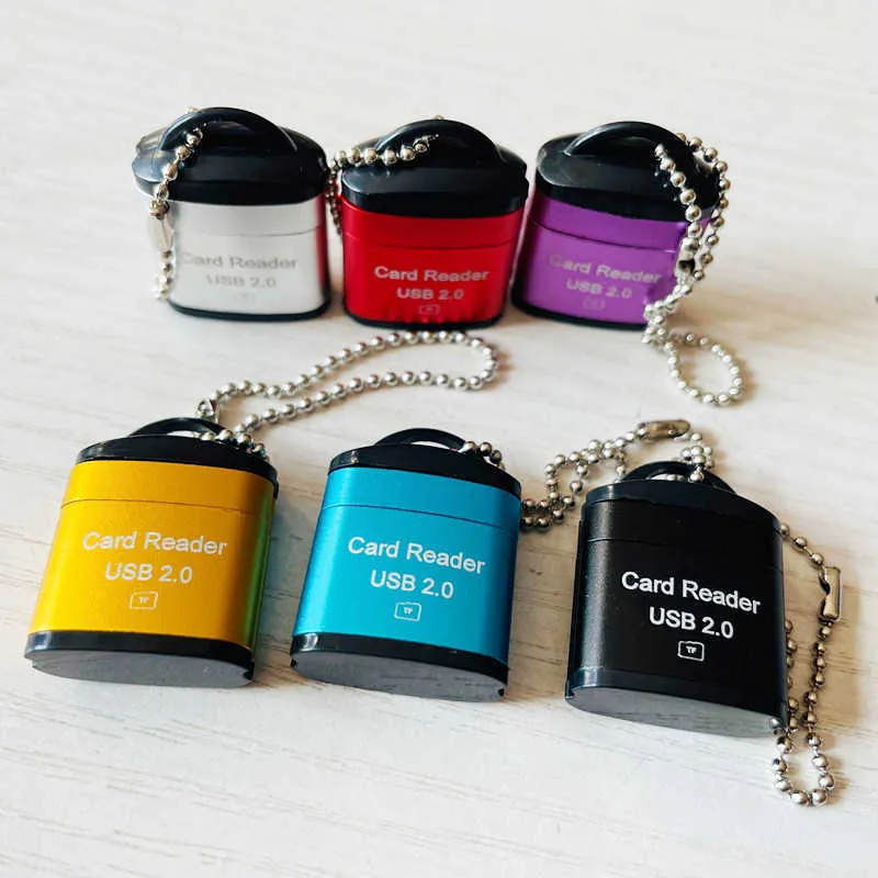Aluminum Shell With Chain Mini TF Card Reader USB2 0 T Flash Card ...