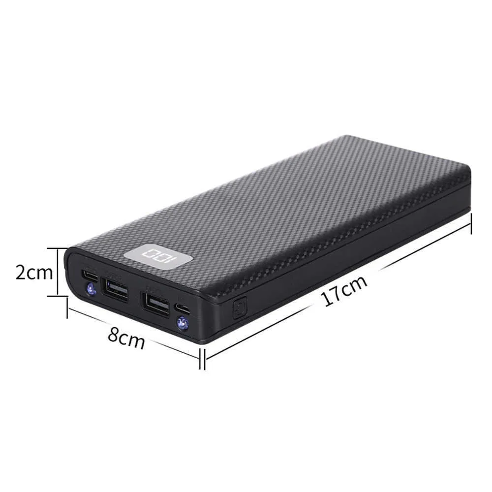 Fast Charging 18650 Power Bank With 20000mAh USB Type C Phone Battery ...