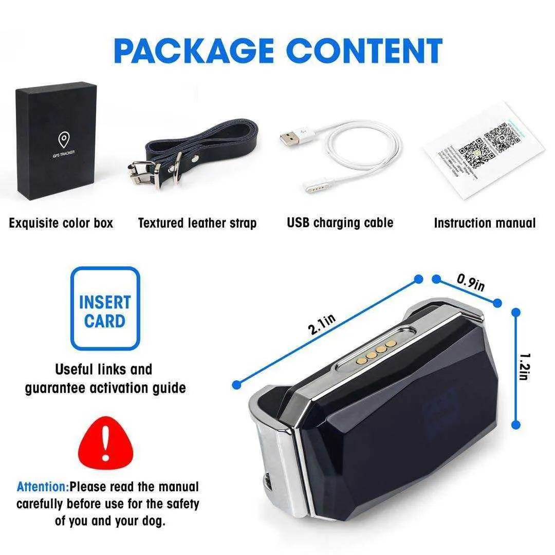 Waterproof GPS Tracker For Pets, G12P Mini Pet Collar With IP67 Waterproof, GSM AGPS Wifi LBS ...