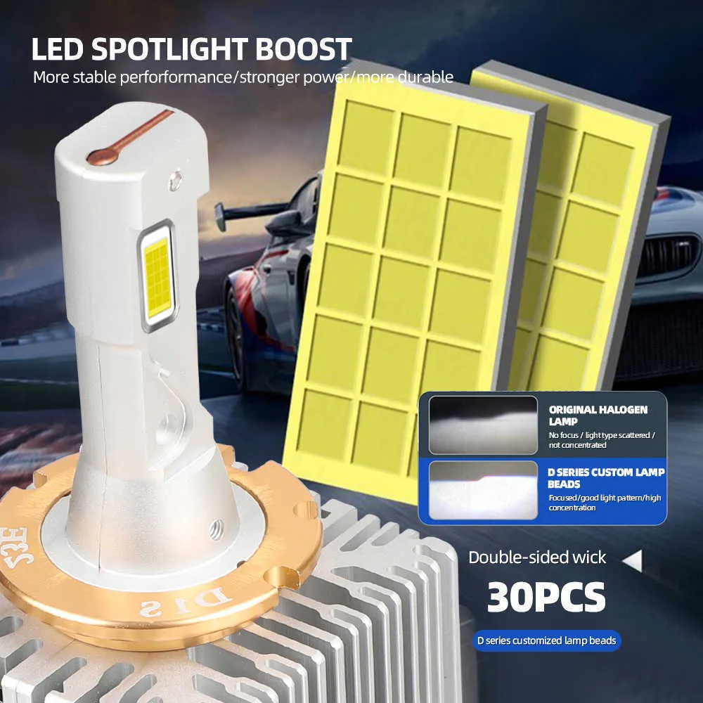 LED Headlights H7 Led Headlight Bulb For Cars D1S, D2S, D3S/D4S / D5S 110W, 40000Lm Canbus Two ...