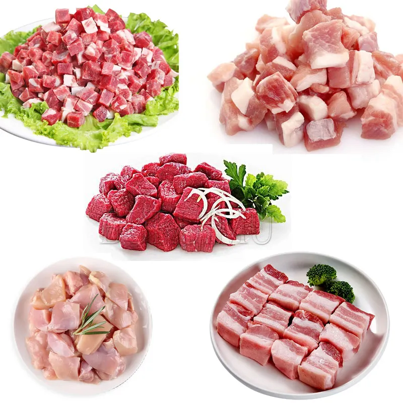 Micro Frozen Meat Dicing Machine Fully Automatic Pork And Fat Dicing ...