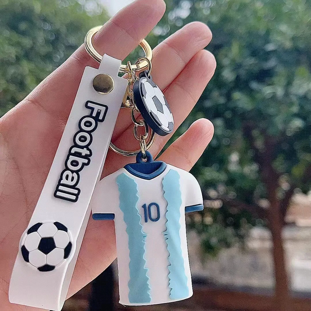 Soccer Star Player Keychain - Mini Football Jersey Doll, Vehicle Toy ...