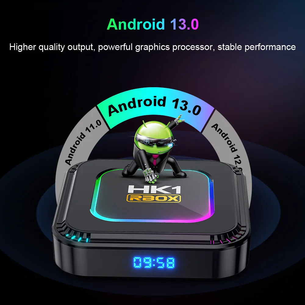 HK1 RBOX K8 Android 13 TV BOX RK3528 4GB 128GB 64GB 32GB 16GB 2.4G 5G ...