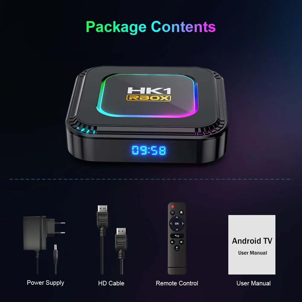 HK1 RBOX K8 Android 13 TV BOX RK3528 4GB 128GB 64GB 32GB 16GB 2.4G 5G ...