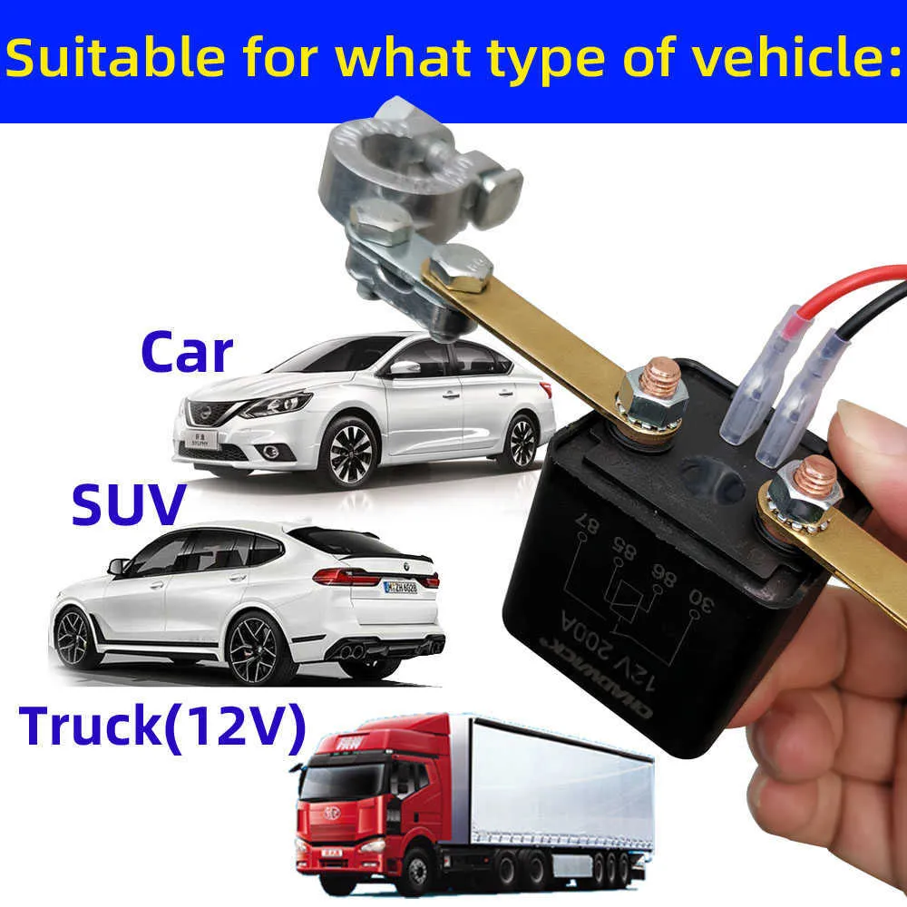 12V 200A Car Battery Switch Relay With Integrated Winch Solenoid With ...