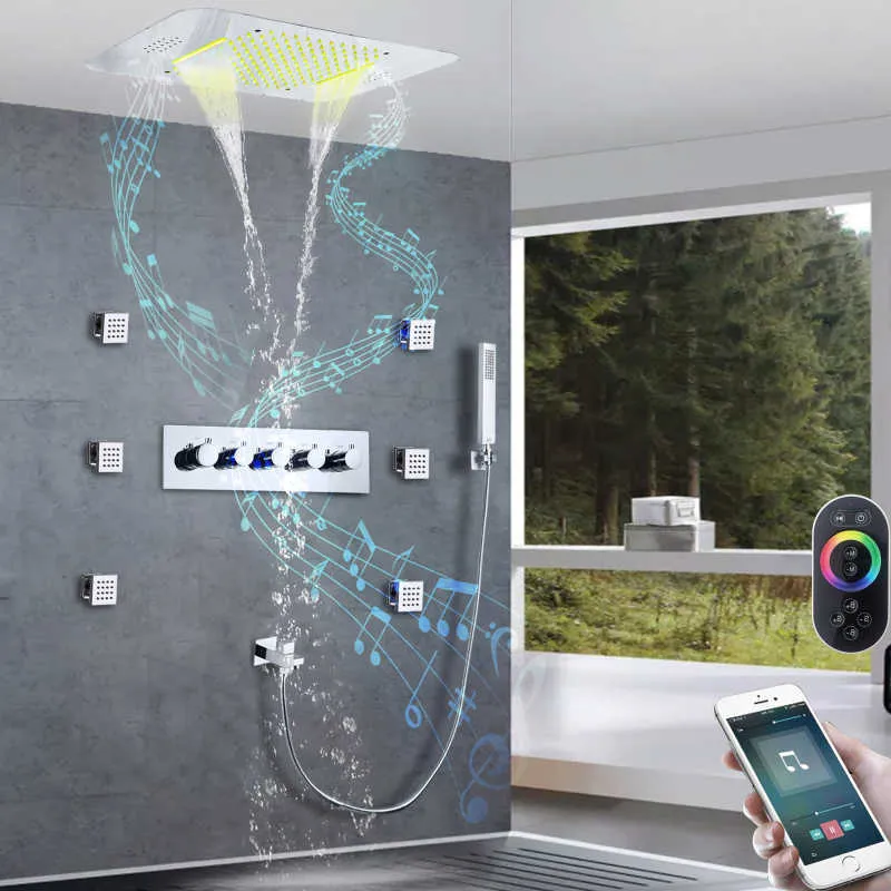 Premium Quality Waterfall Shower Set with Faucet - Rainfall & LED ...