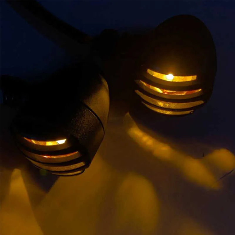 Retro Bullet Black Grid Motorcycle Turn Signal Light With Halogen ...