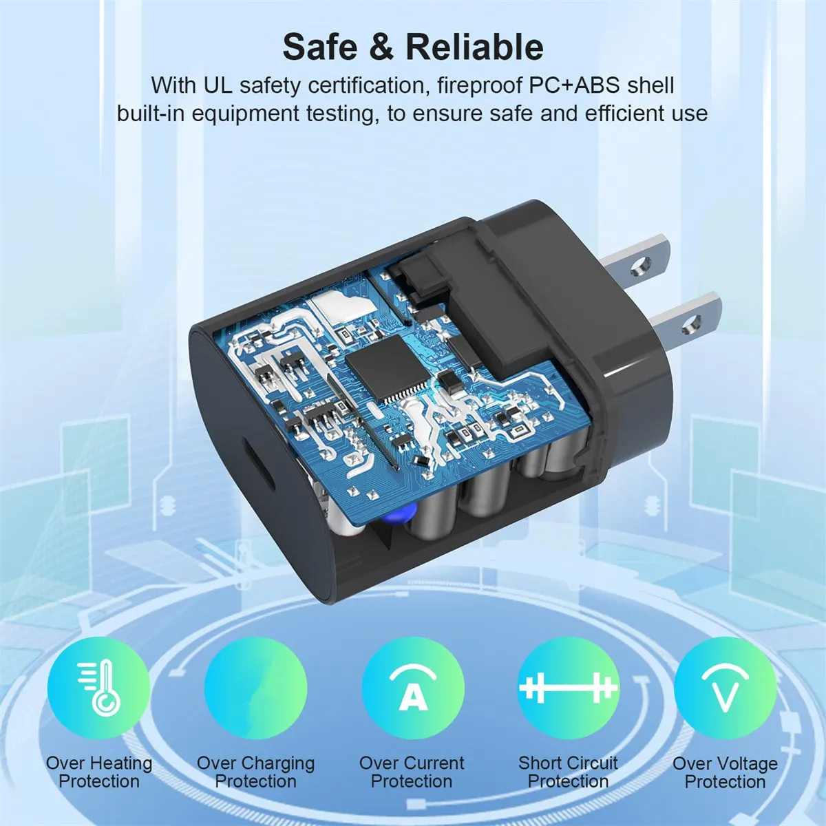 Mini Portable Usb Wall Plug C Wall Charger With PD & EU/US Type C For ...