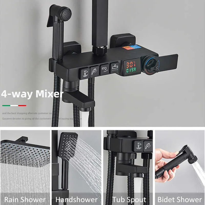 DHgate.com:Digital Display Shower System: 4-Way Thermostatic Shower ...