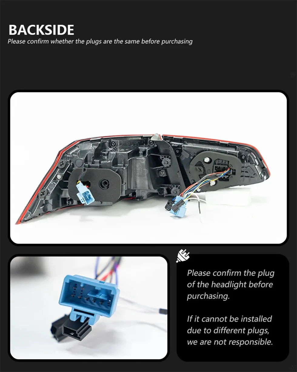 VW Passat B8 2015 2024 LED Tail Lights With DRL Dynamic Signal Lamp ...