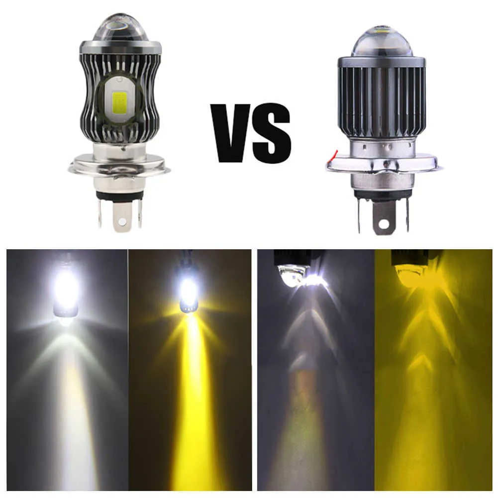 Hi-Lo LED Motorcycle h7 led headlight bulb - Dual Color White 12V 3500M ...