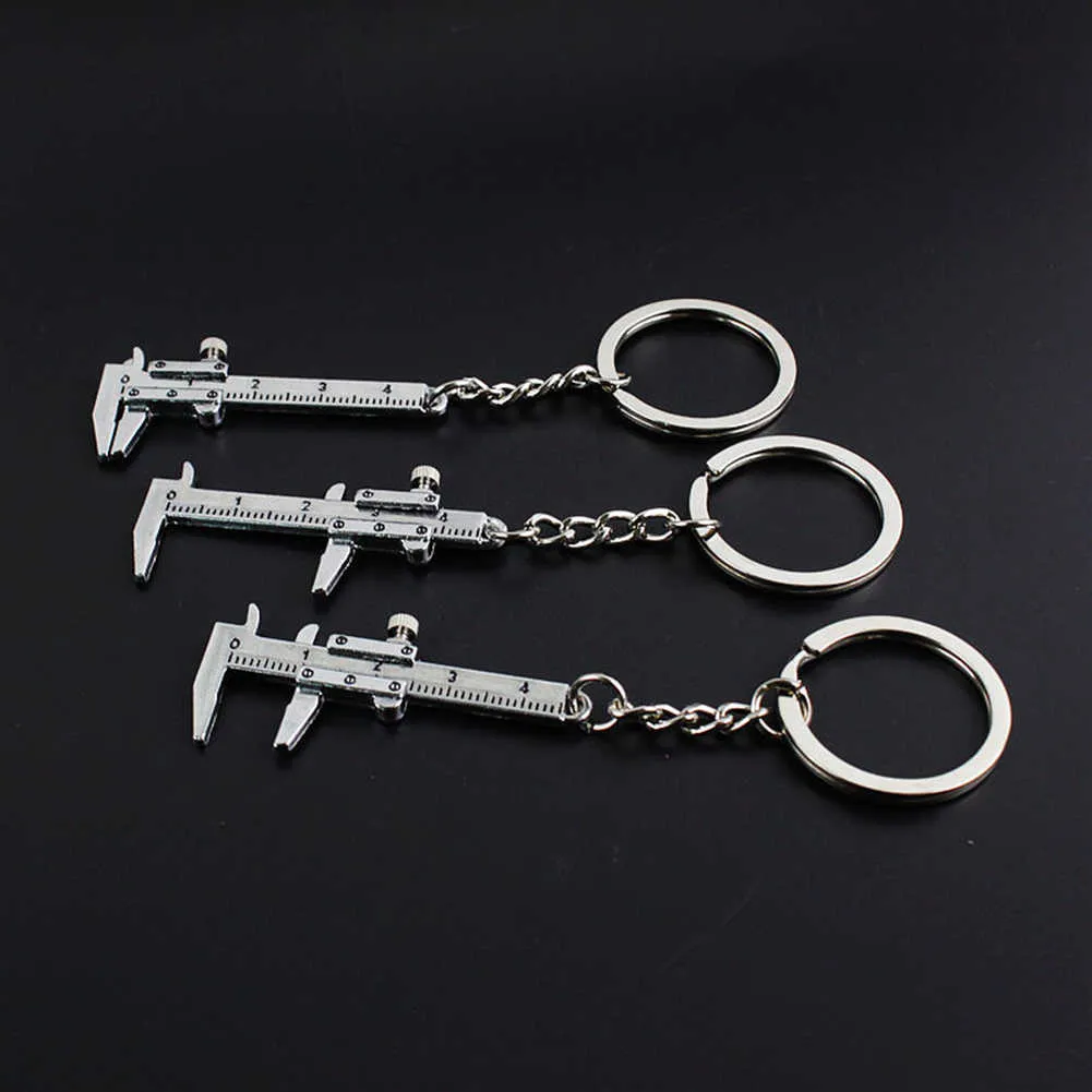 Mini Vernier Caliper Keychain With Movable Ruler And Key Ring Turbo ...