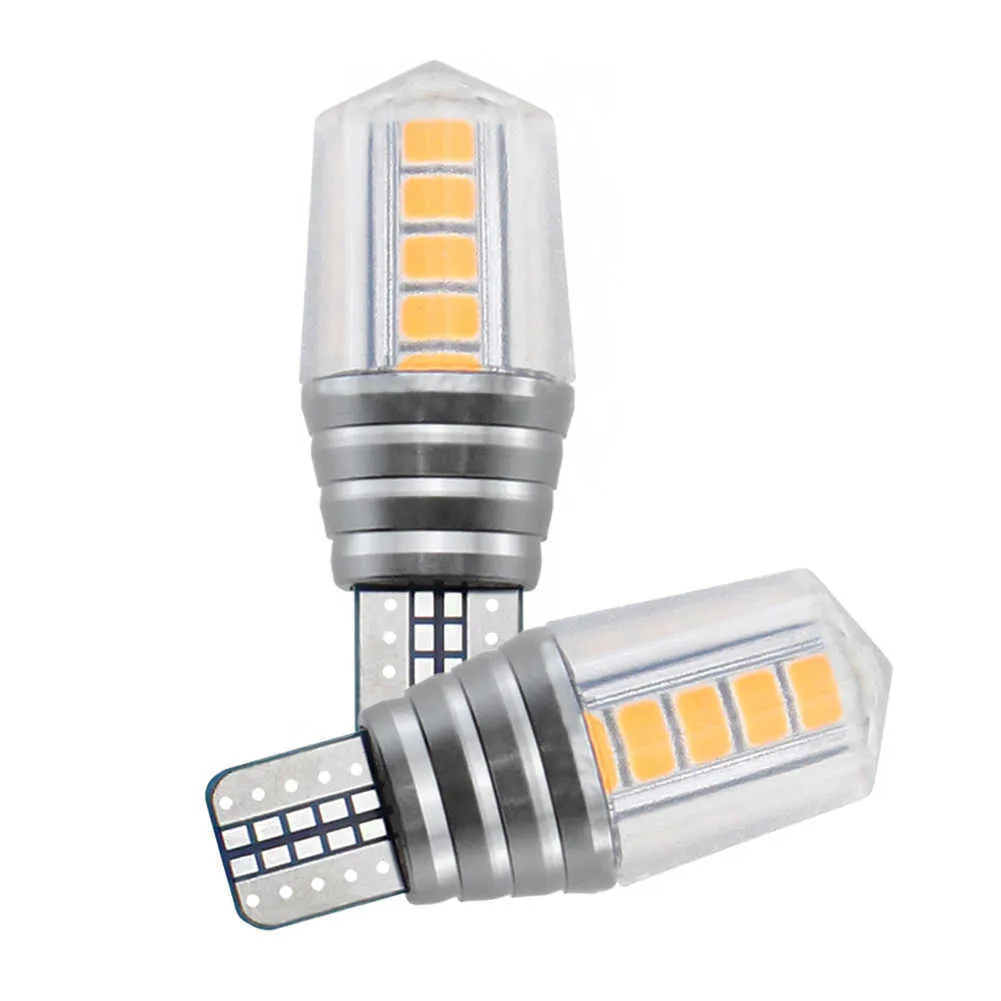 Newest 2X T10 LED W5W SMD Car Signal Light With Polish Acrylic Bulb For ...