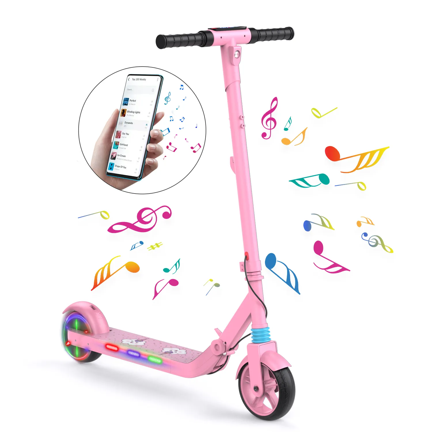 Aovopro KES1 Kids Electric Scooter Safe Double Trake System Kids Scooter Bluetooth Audio 176 092 DHgate