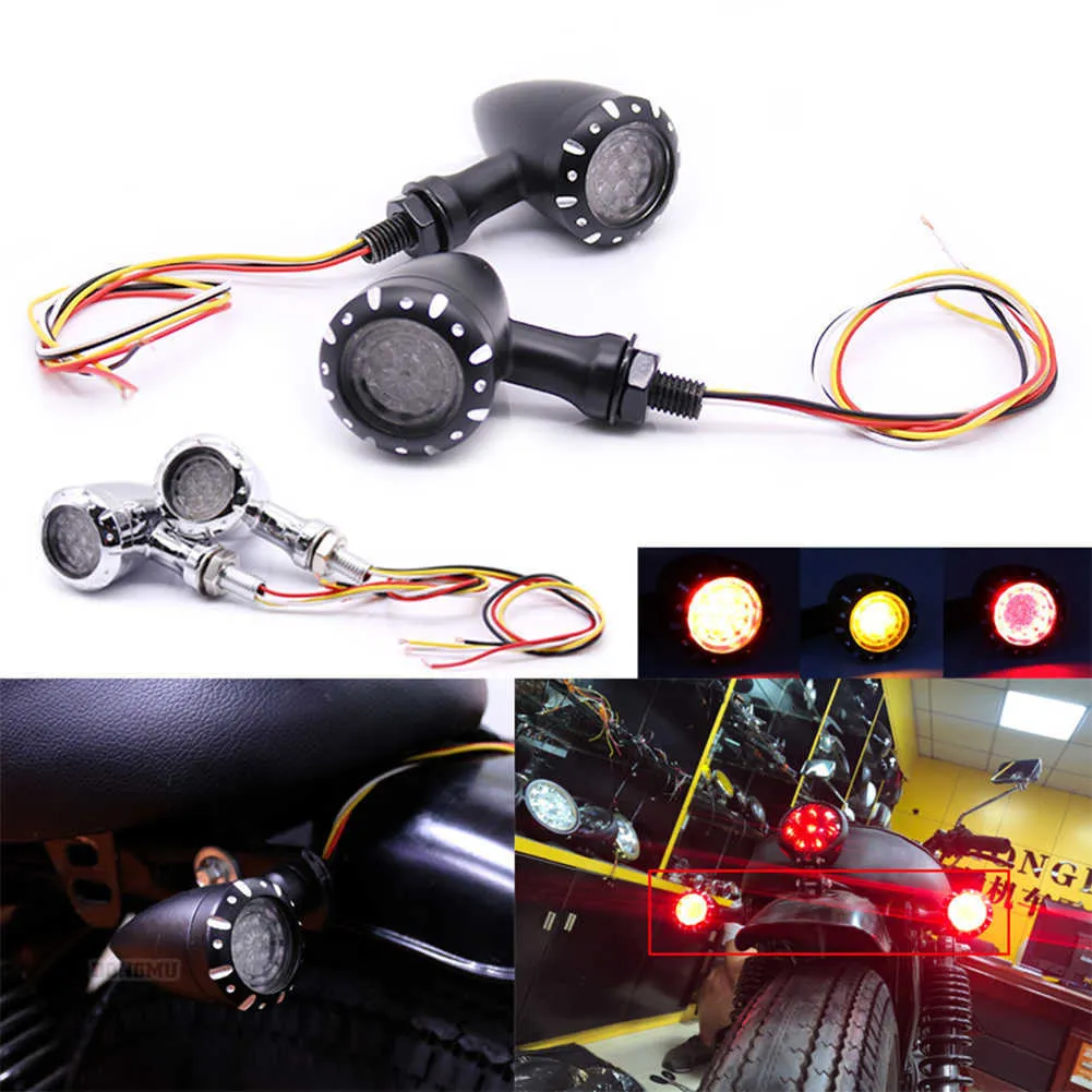 12V Flashing LED Brake Blinker Bike Led Light For Harley Chopper ...