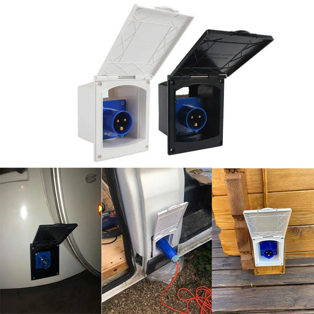2024 RV Camper External Flush Power Hook Up Plug Socket, Waterproof ...