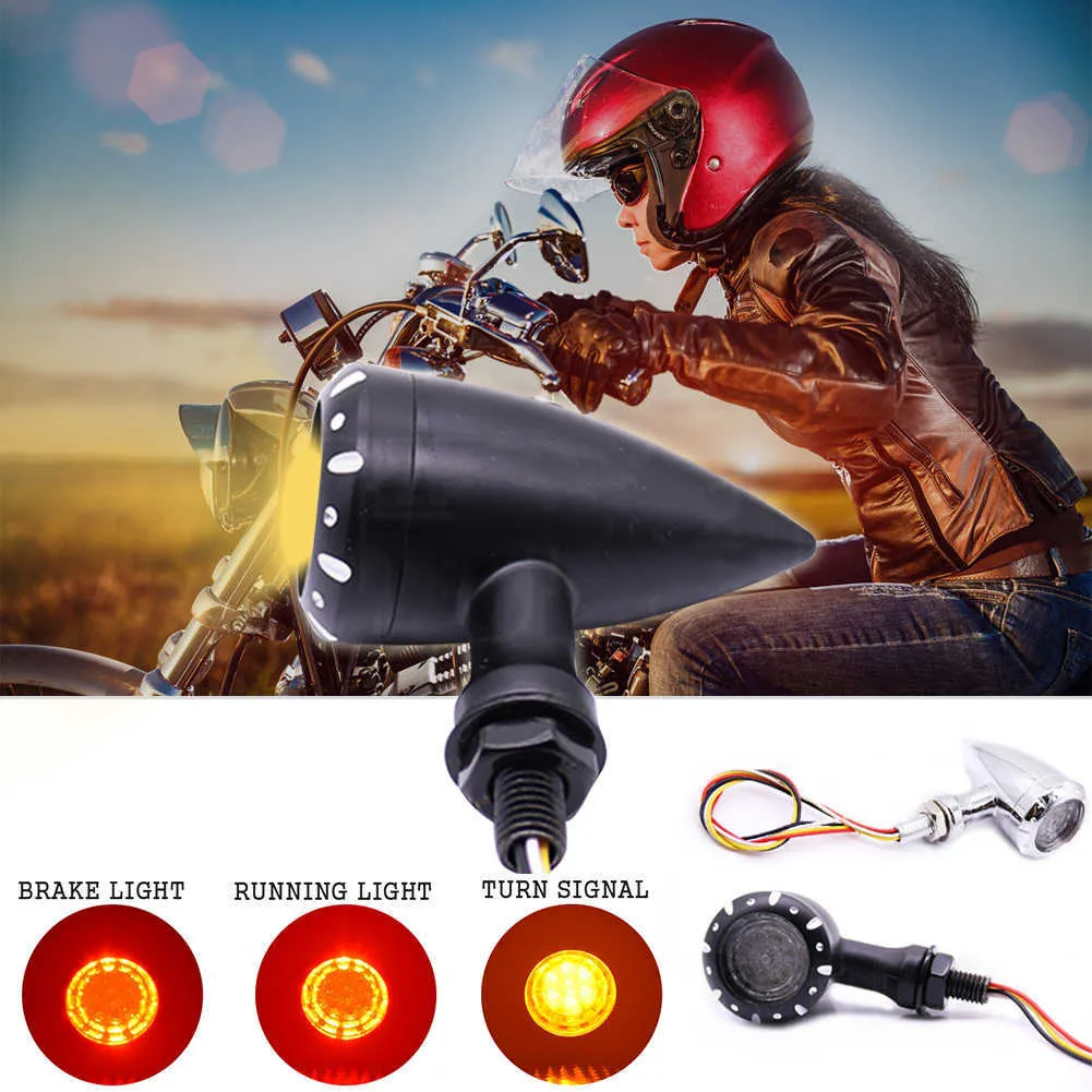 12V Flashing LED Brake Blinker Bike Led Light For Harley Chopper ...