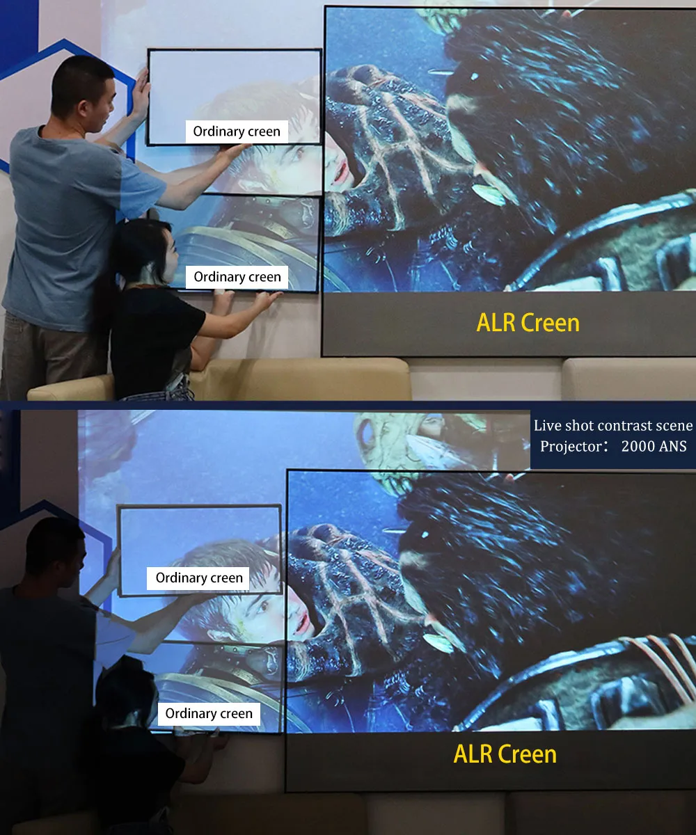 ALR Projection Screen Fixed Frame: 80 92 Inch T Prism Anti Light ...