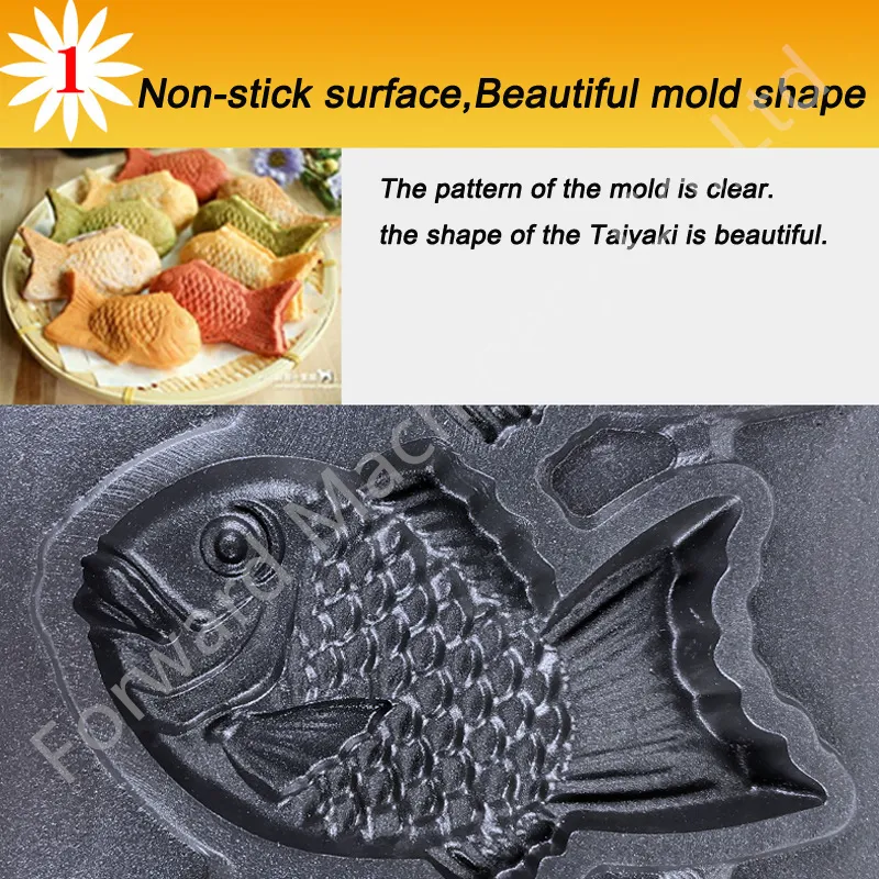 Fish Shaped Waffle Maker | Non Stick Taiyaki Machine For Fish Cakes ...