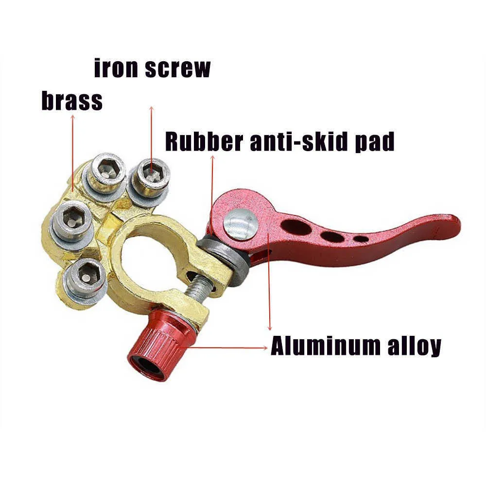 12V Car Battery Terminal Connectors & Charger Adapter Copper Clamps For ...