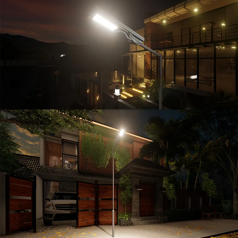 800W/1200W Solar Street Light with Radar Sensor,...